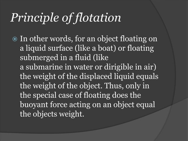 Archimedes' principle explained | PDF | Chemistry | Science