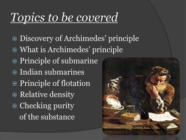 Archimedes' principle explained | PDF | Chemistry | Science