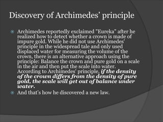 Archimedes' principle explained | PDF