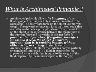 Archimedes' principle explained | PDF