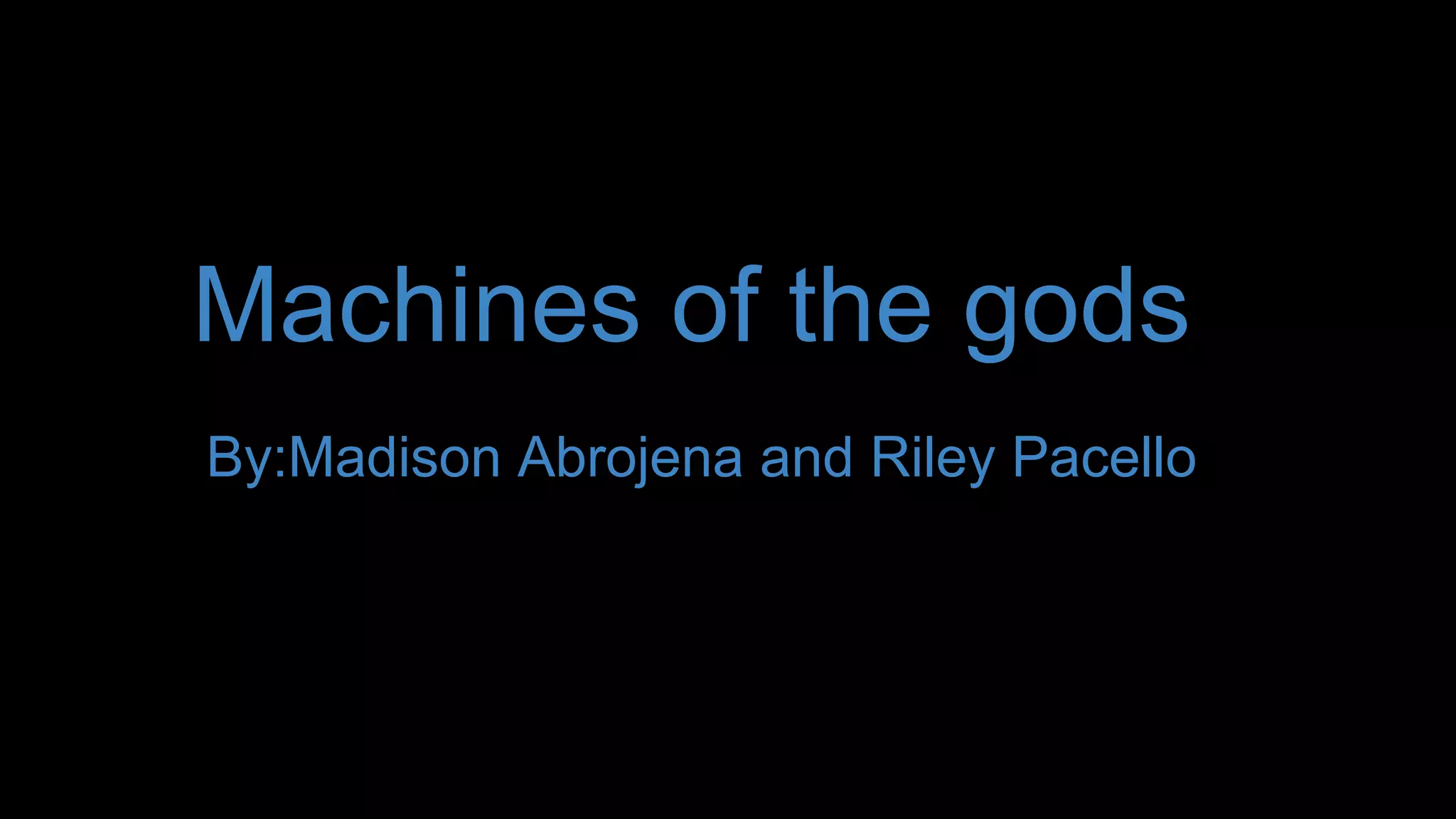 Machines of the Gods | PDF