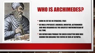 Archimedes v1 | PPTX | Physics | Science