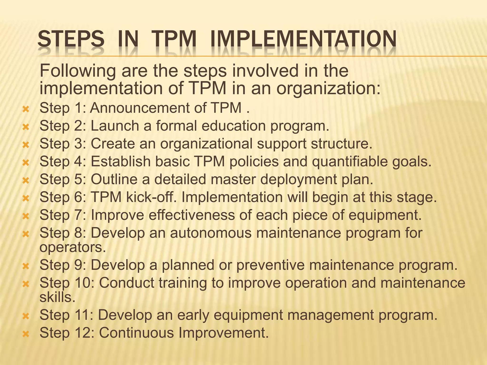 total productive maintenance | PPTX