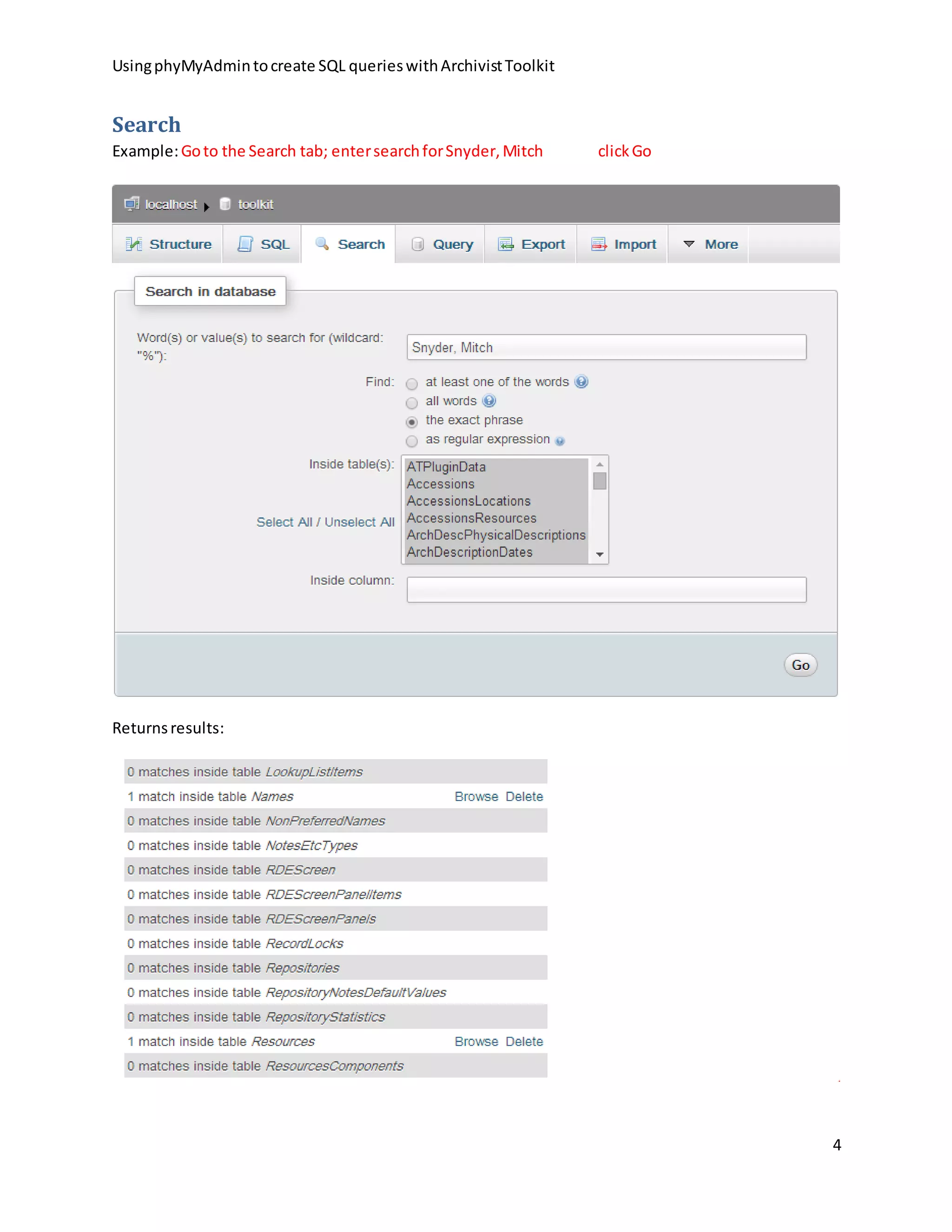 Archivists toolkit SQL - a tutorial | PDF