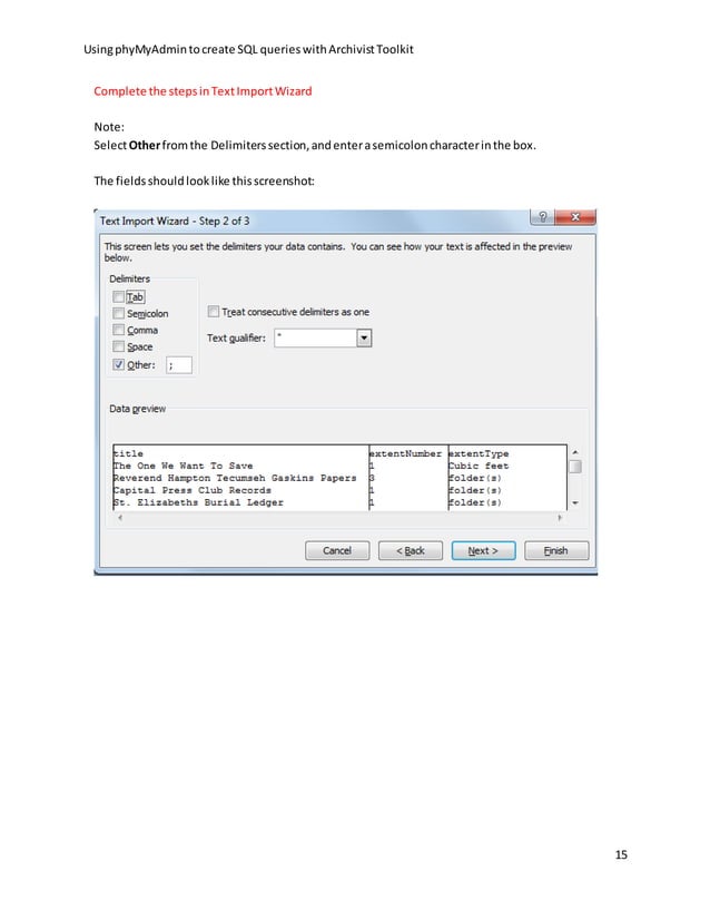 Archivists toolkit SQL - a tutorial | PDF