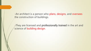The role of an Architect | PPTX