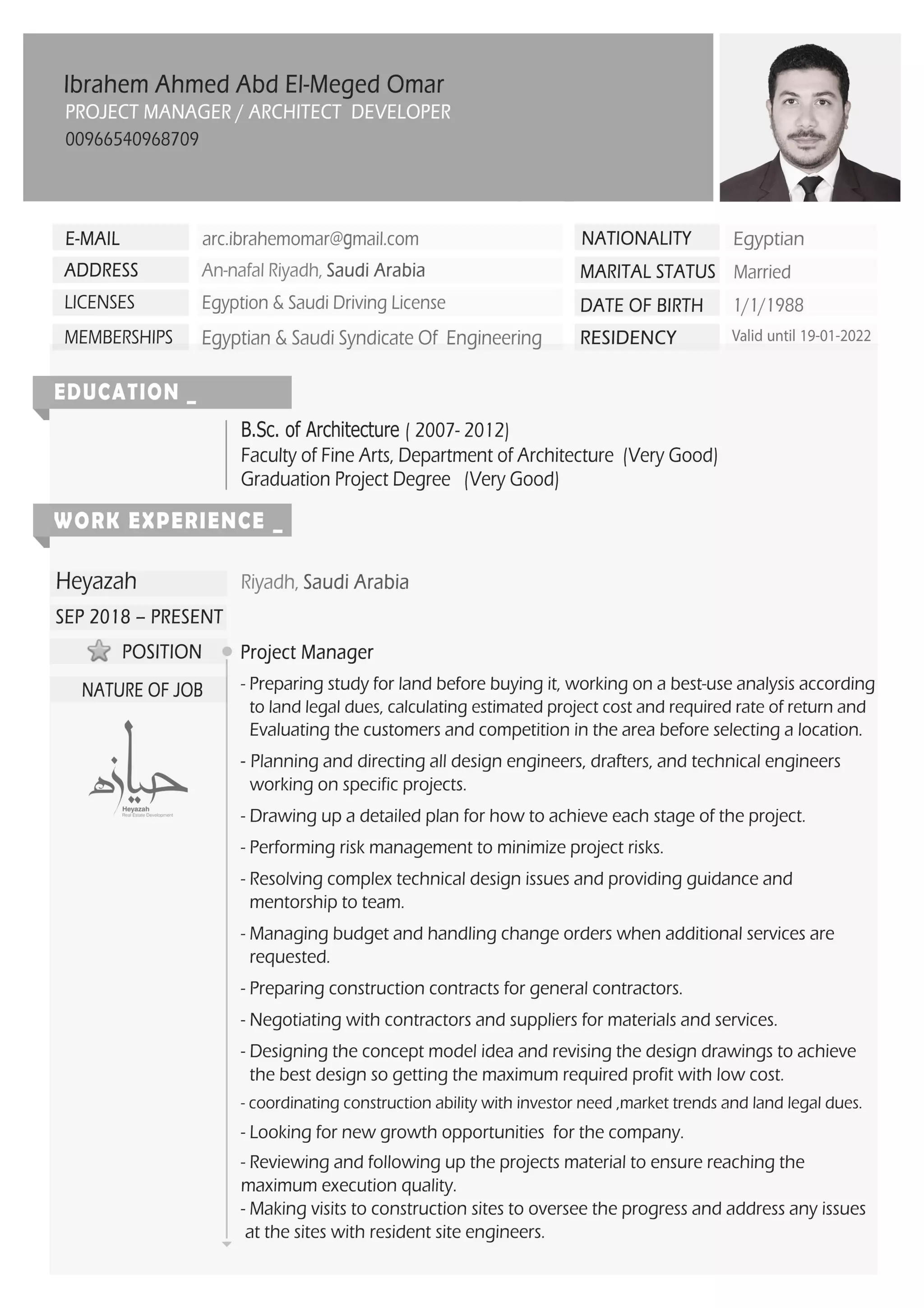 Architect ibrahem omar-cv | PDF