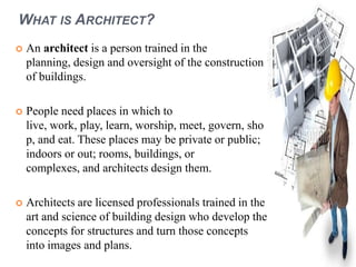Architect presentation | PPTX