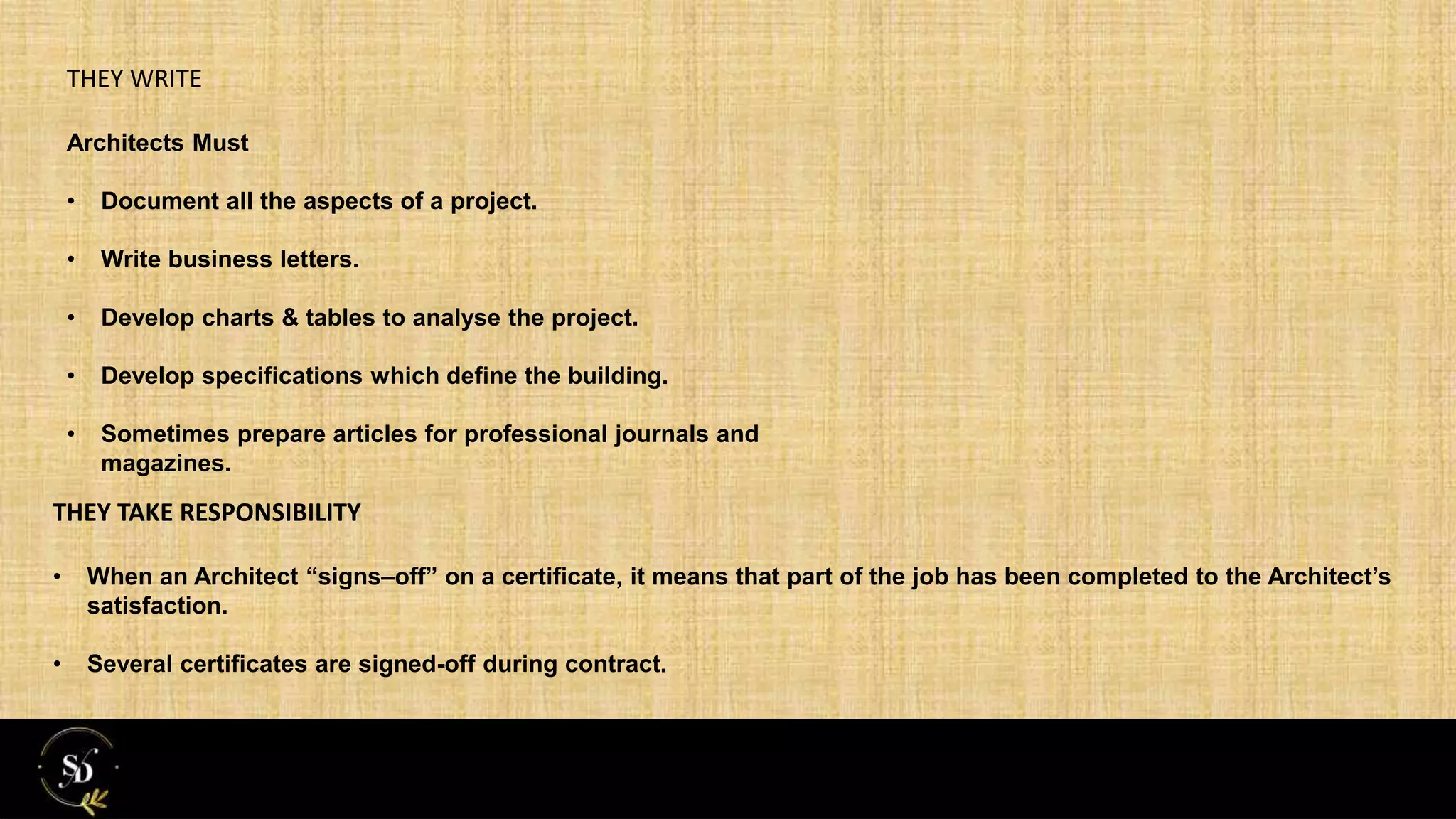 All About Architecture | Introduction to Emerging Architects | Architecture as Career | PPTX