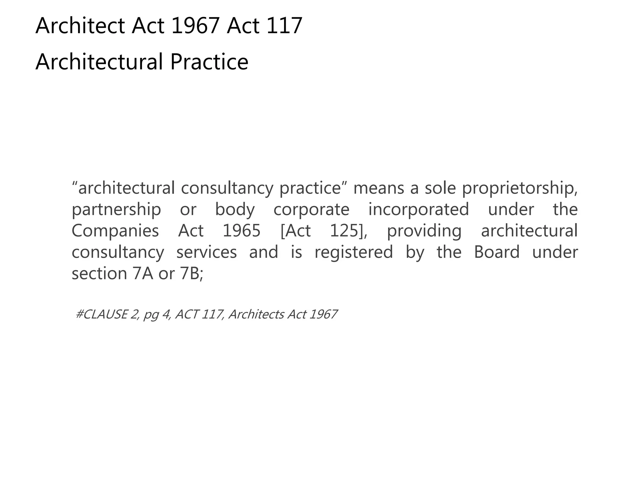 Malaysia's Architect Act 1967 & Architect Rules 1996 (amended 2010) | PPTX