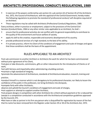 Architect act by my friend neeru hooda | PPTX