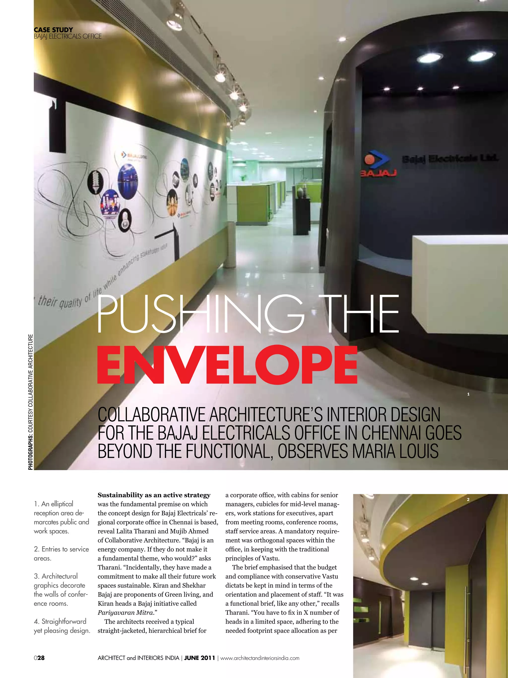 Bajaj corporate Office Architect and interiors India | PDF