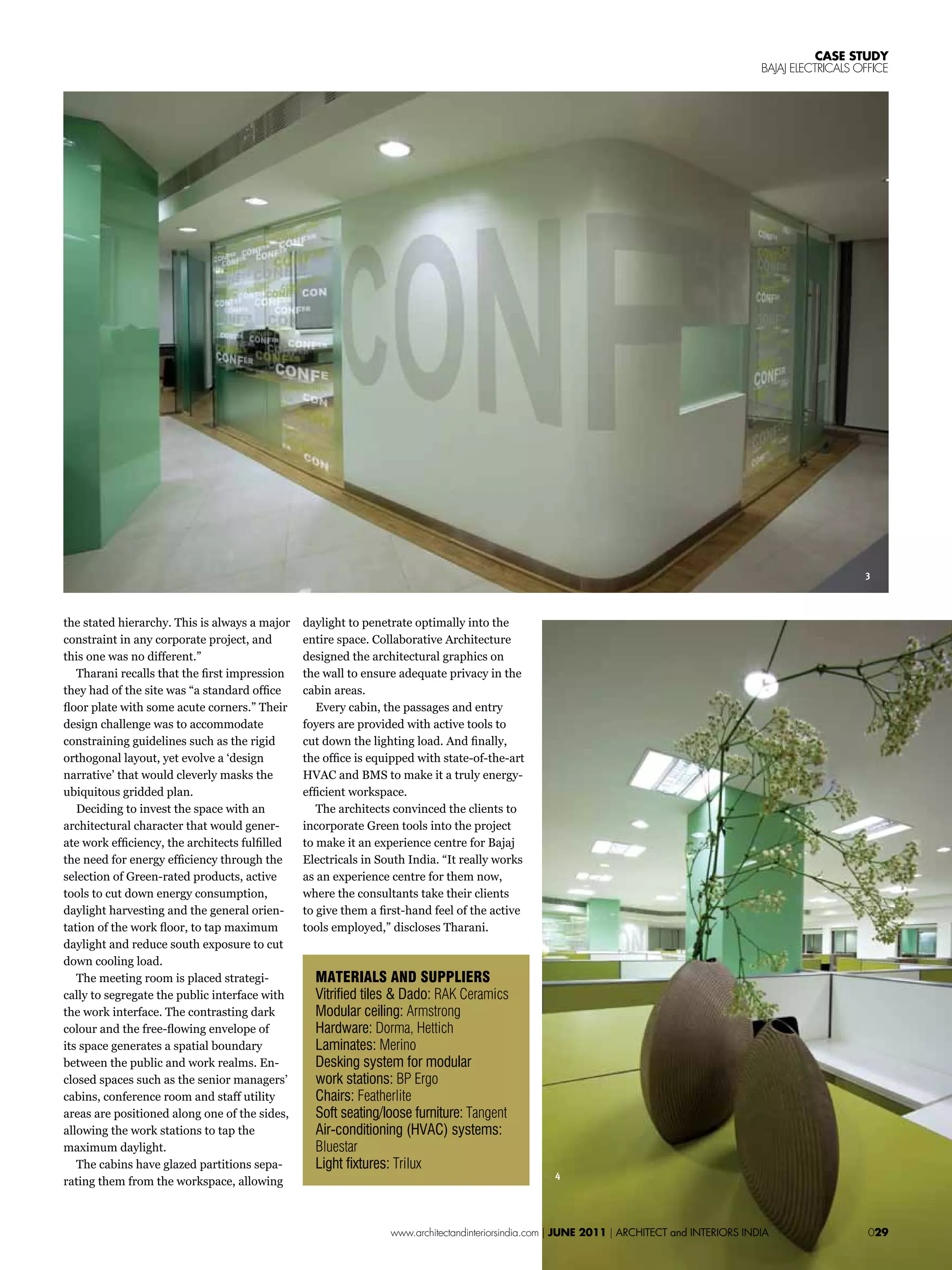 Bajaj corporate Office Architect and interiors India | PDF