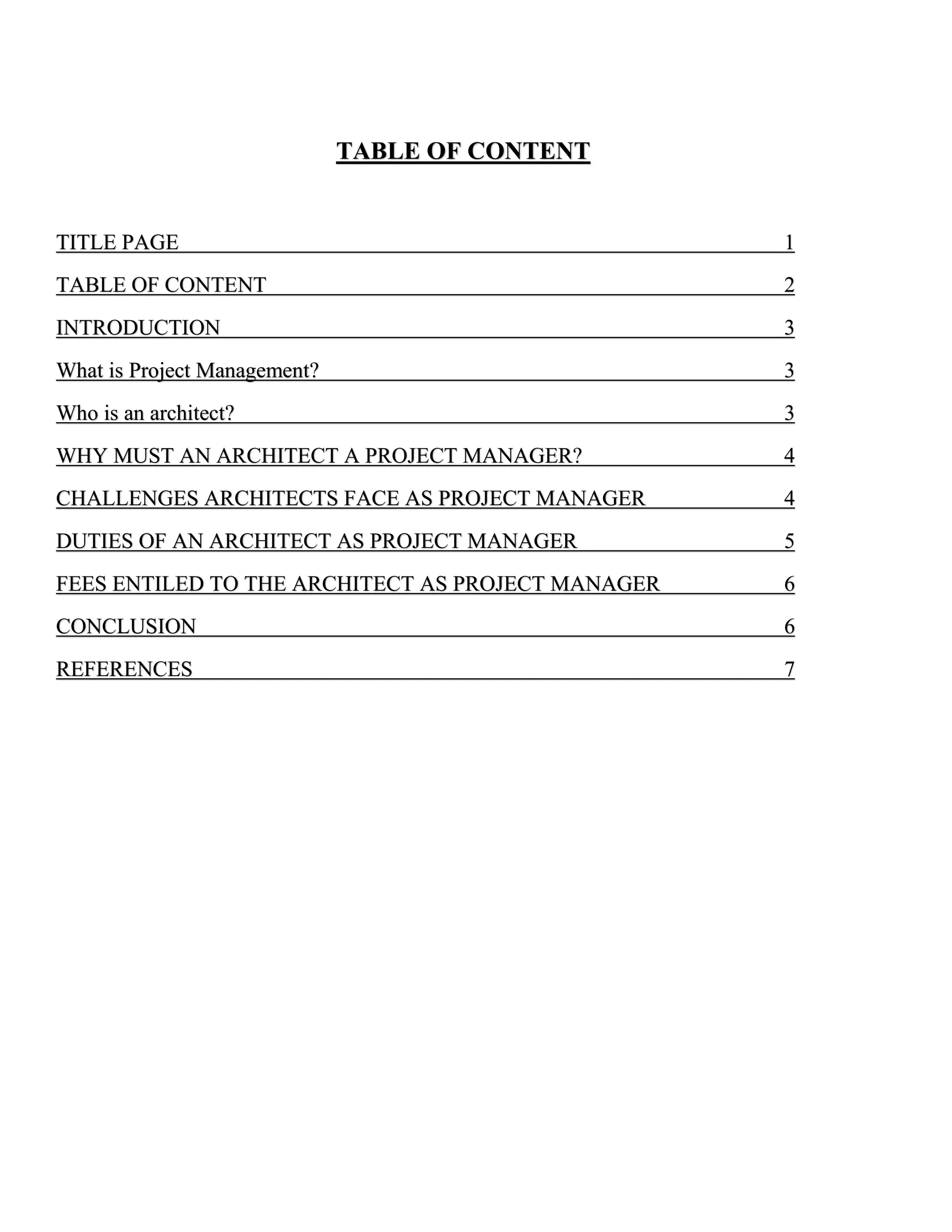 Architect as a project manager | PDF