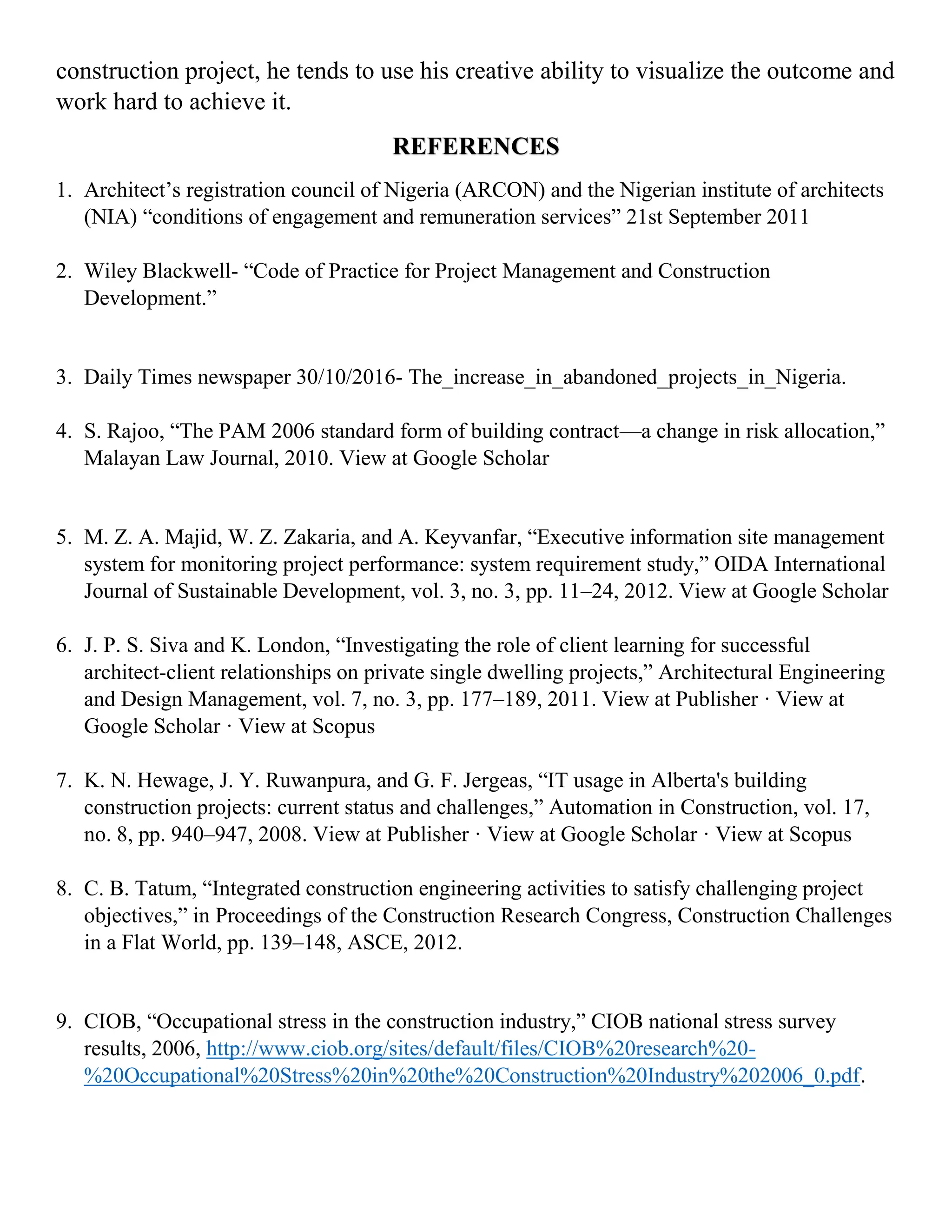 Architect as a project manager | PDF