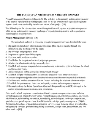 Architect as a project manager | PDF