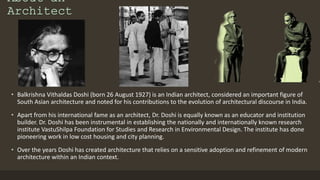 Architect BV Doshi | PPTX