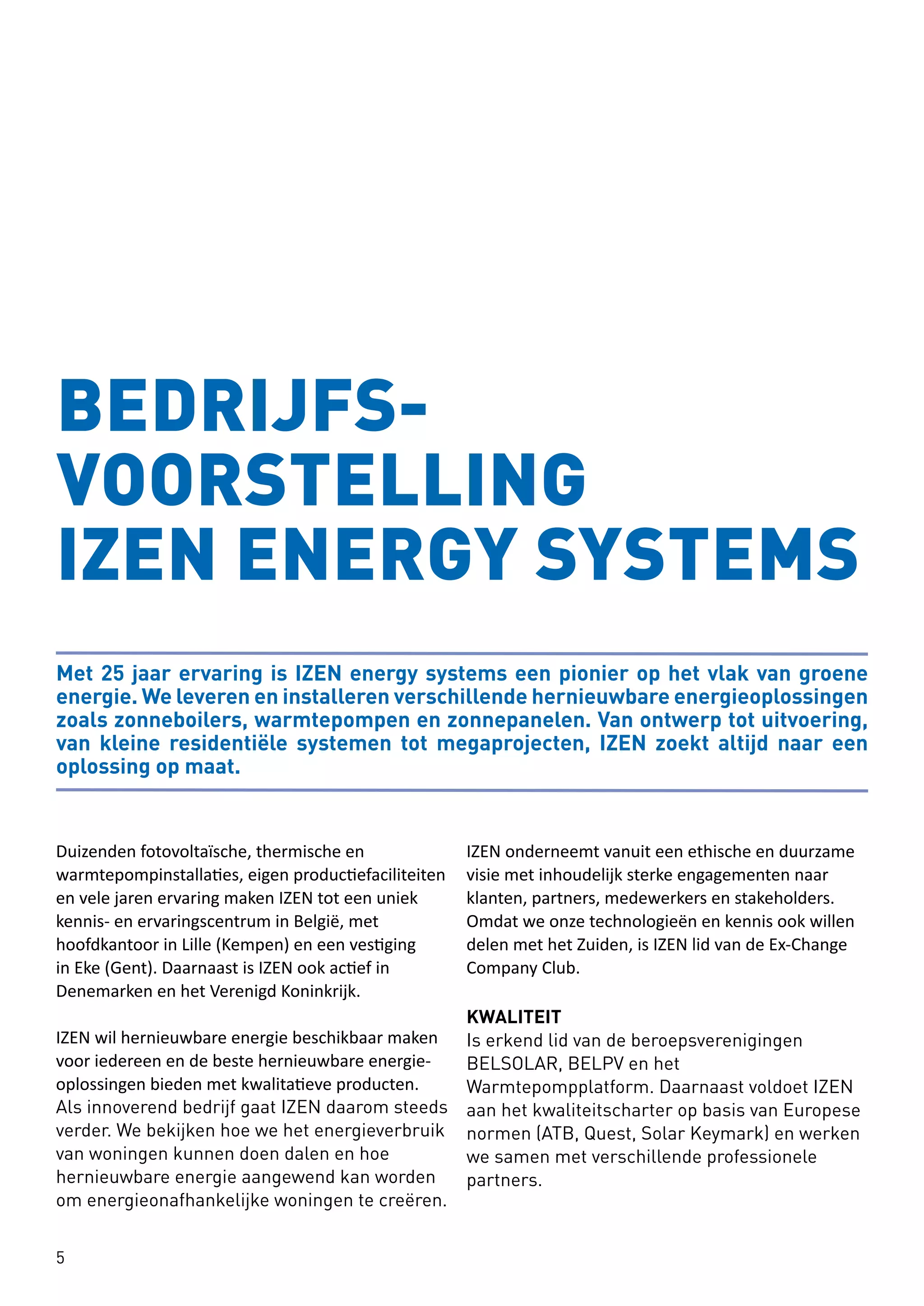 IZEN energy systems - Architectenmap 2013 | PDF