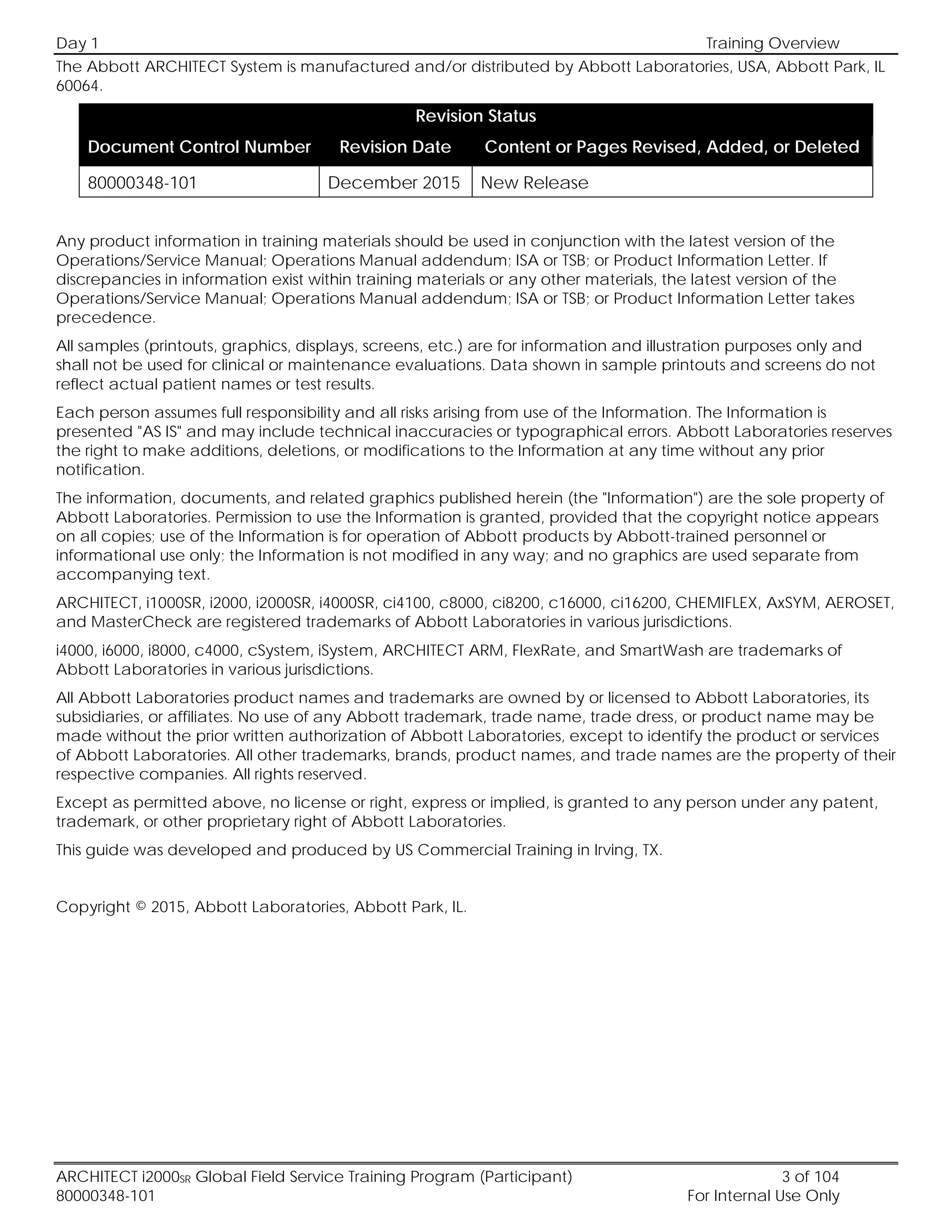 Architect i2000 manual de usuario service standardization pg | PDF