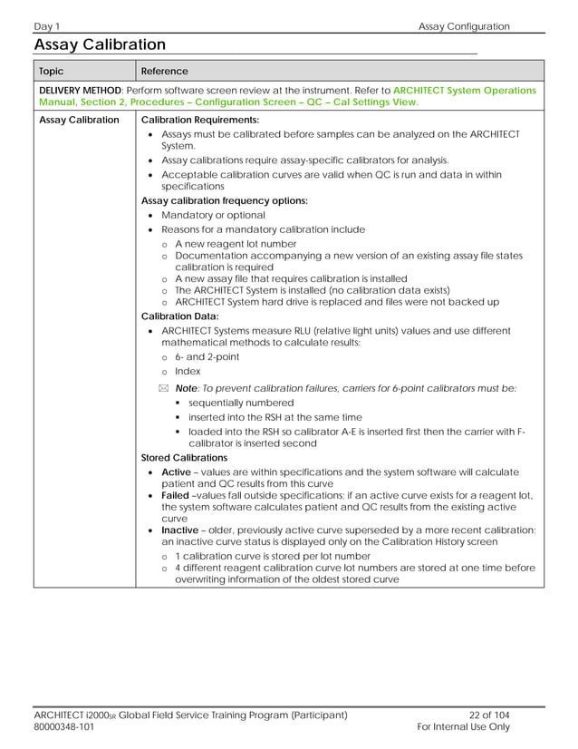 Architect i2000 manual de usuario service standardization pg | PDF