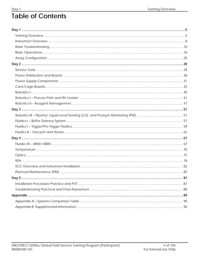 Architect i2000 manual de usuario service standardization pg | PDF