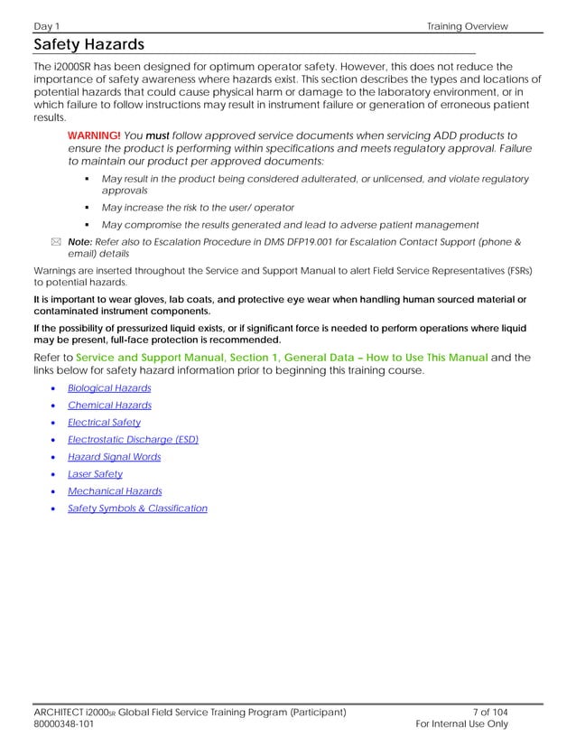 Architect i2000 manual de usuario service standardization pg | PDF