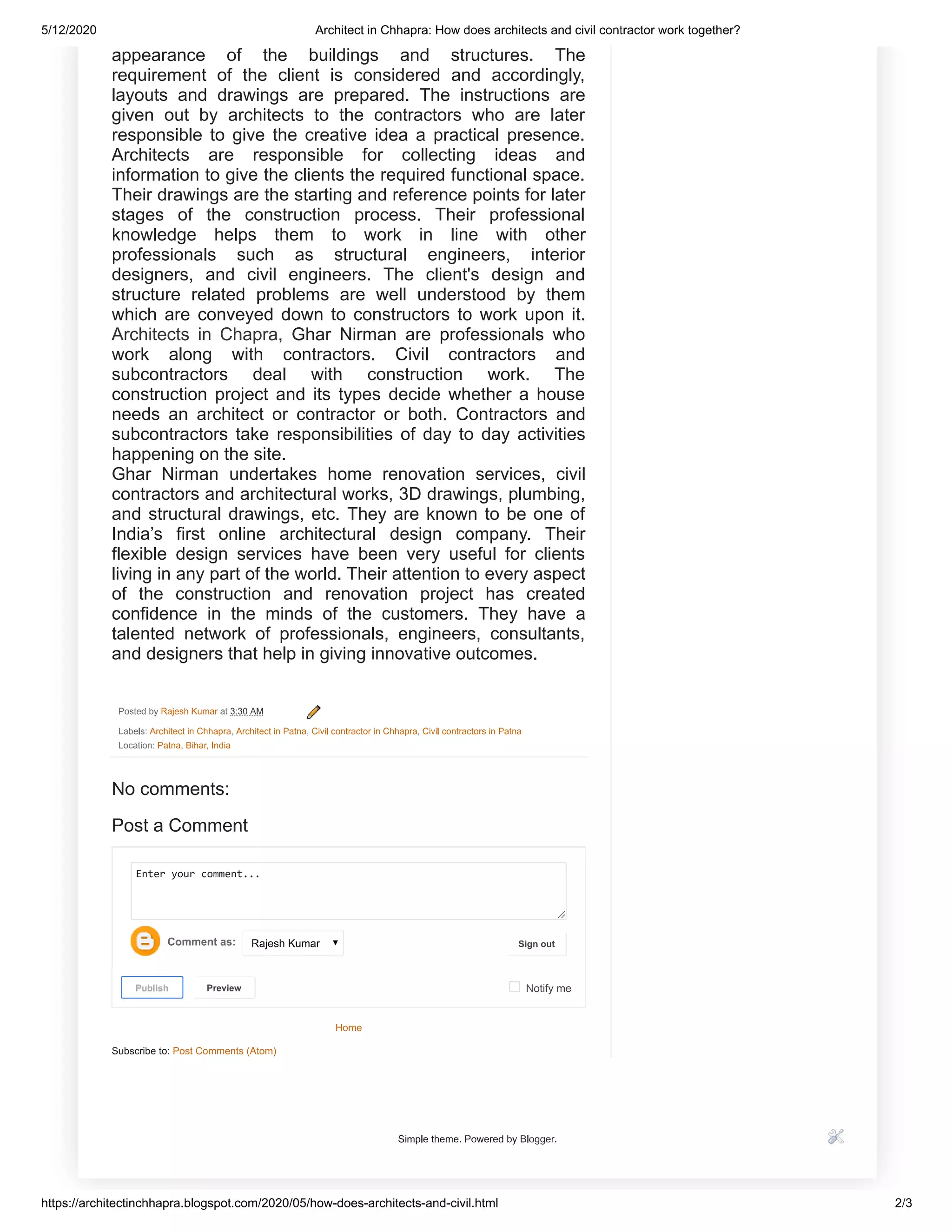 Architect in chhapra | PDF | Law