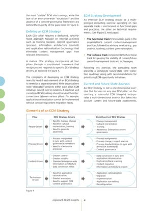 Architecting an Enterprise Content Management Strategy: A Four-Pillar Approach | PDF