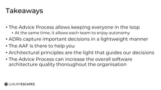 Architecting at Scale with the Advice Process | PDF