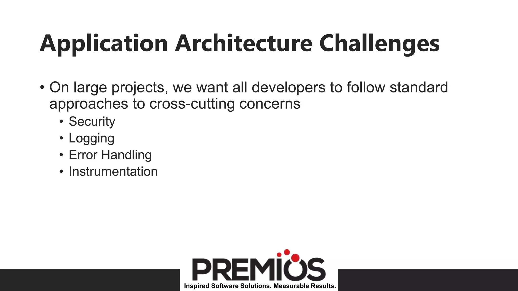 Architecting C Sharp For Cross Cutting Concerns Pptx Web Development Internet