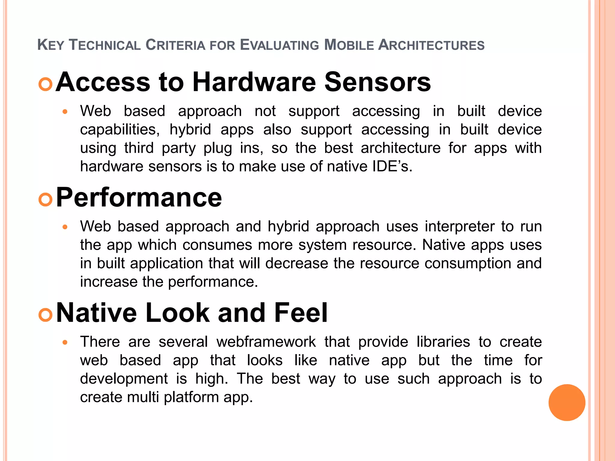 Architecting mobile application | PPTX
