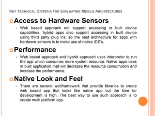 Architecting mobile application | PPTX