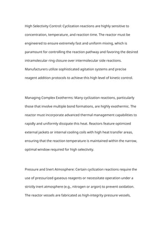 Architecting Rings China's Advanced Cyclization Reactor Systems for ...