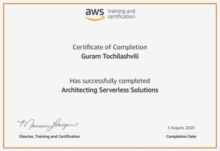 Architecting Serverless Solutions On AWS | PDF