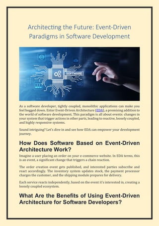 Architecting the Future - Event-Driven Paradigms in Software Development.pdf | Computing ...