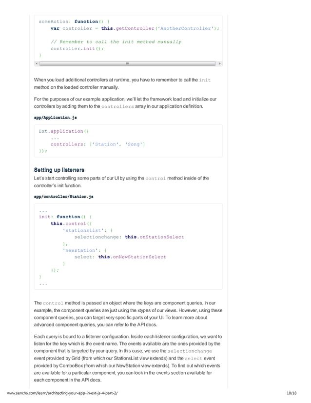 Architecting your app in ext js 4, part 2 learn sencha | PDF