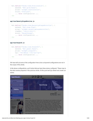 Architecting your app in ext js 4, part 2 learn sencha | PDF