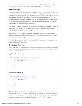 Architecting your app in ext js 4, part 2 learn sencha | PDF