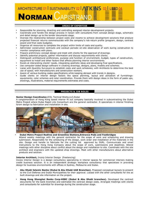 Architect Norman Capistrano | PDF | Careers