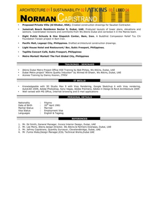 Architect Norman Capistrano | PDF | Careers