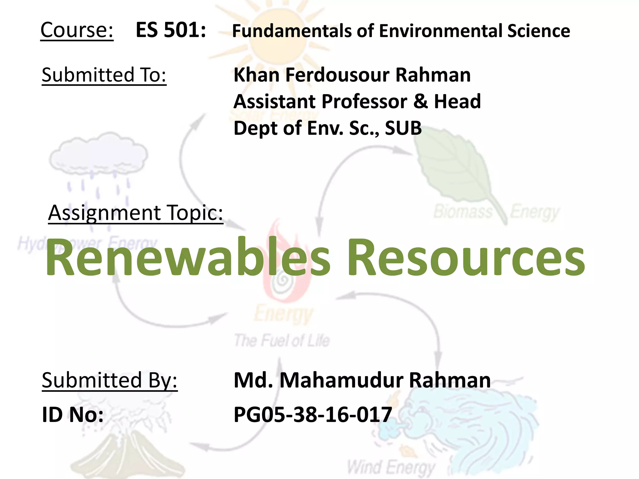 Renewable Resources | PPT