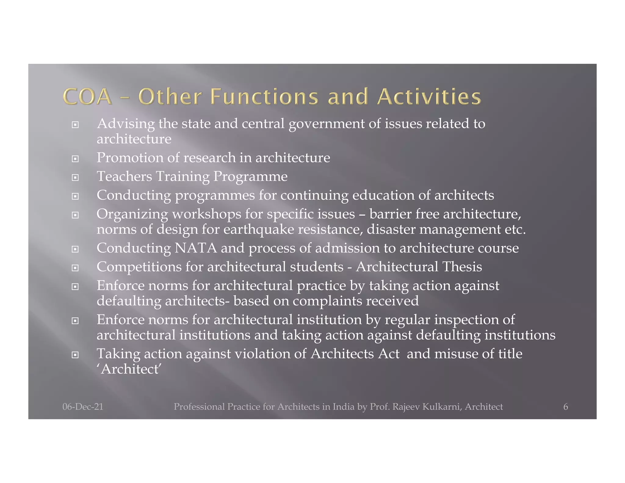 Architects act | PDF