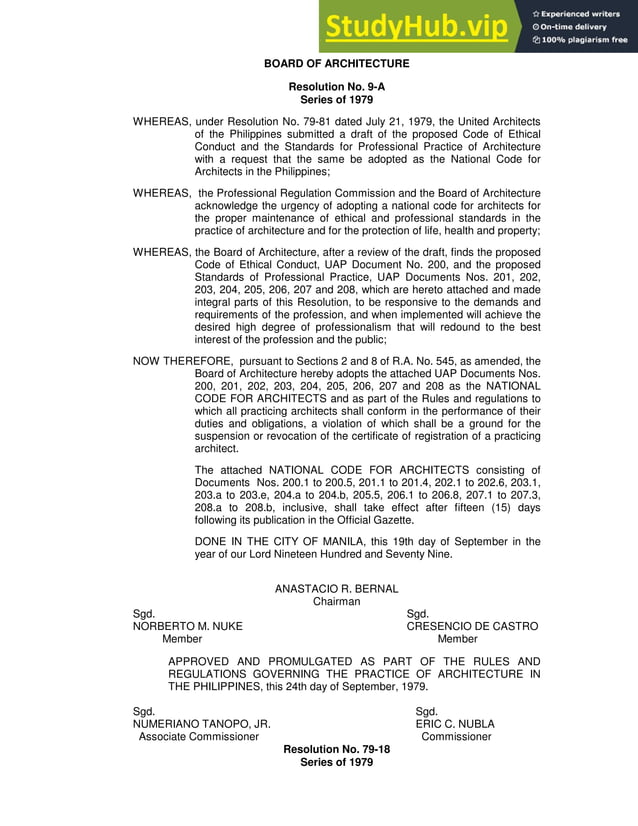 ARCHITECT S NATIONAL CODE CODE OF ETHICAL CONDUCT | PDF