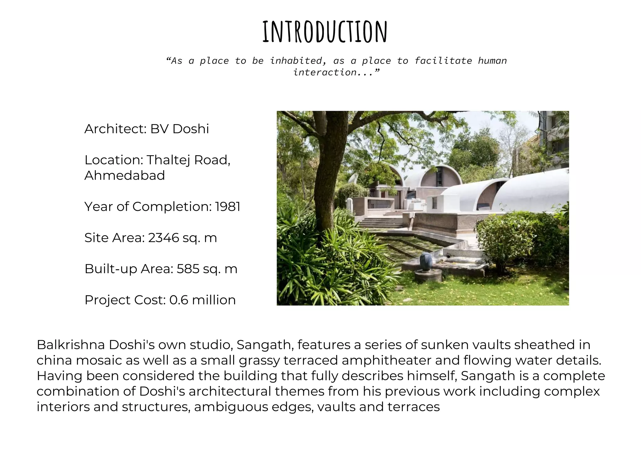 Sangath- An Architect's Office | PPTX