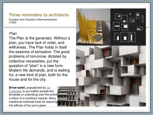 Architect's philosophy