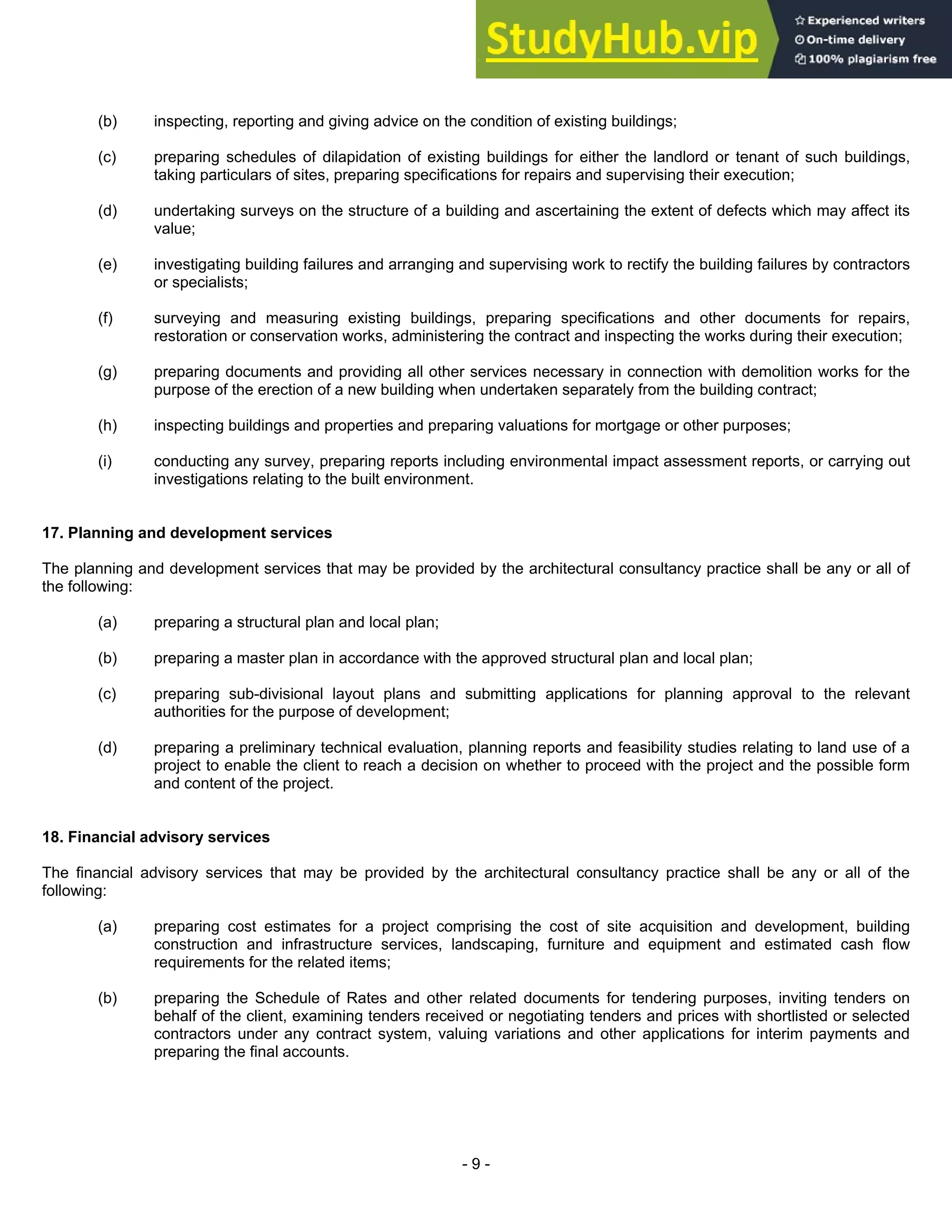 ARCHITECTS (SCALE OF MINIMUM FEES) RULES 2010 ARRANGEMENT OF RULES | PDF