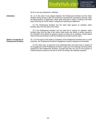 ARCHITECTS (SCALE OF MINIMUM FEES) RULES 2010 ARRANGEMENT OF RULES | PDF