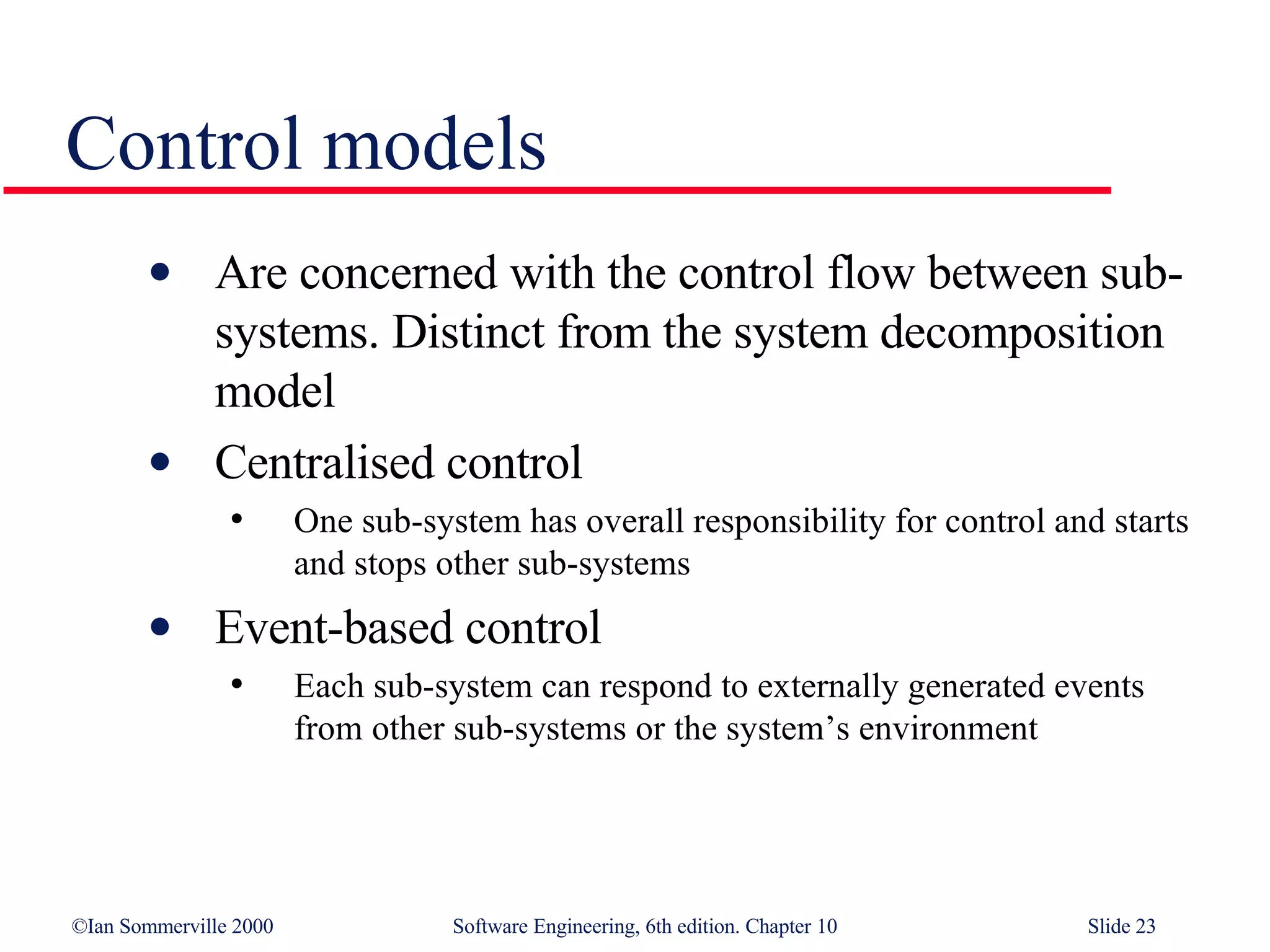 Architectural Design in Software Engineering SE10 | PPT