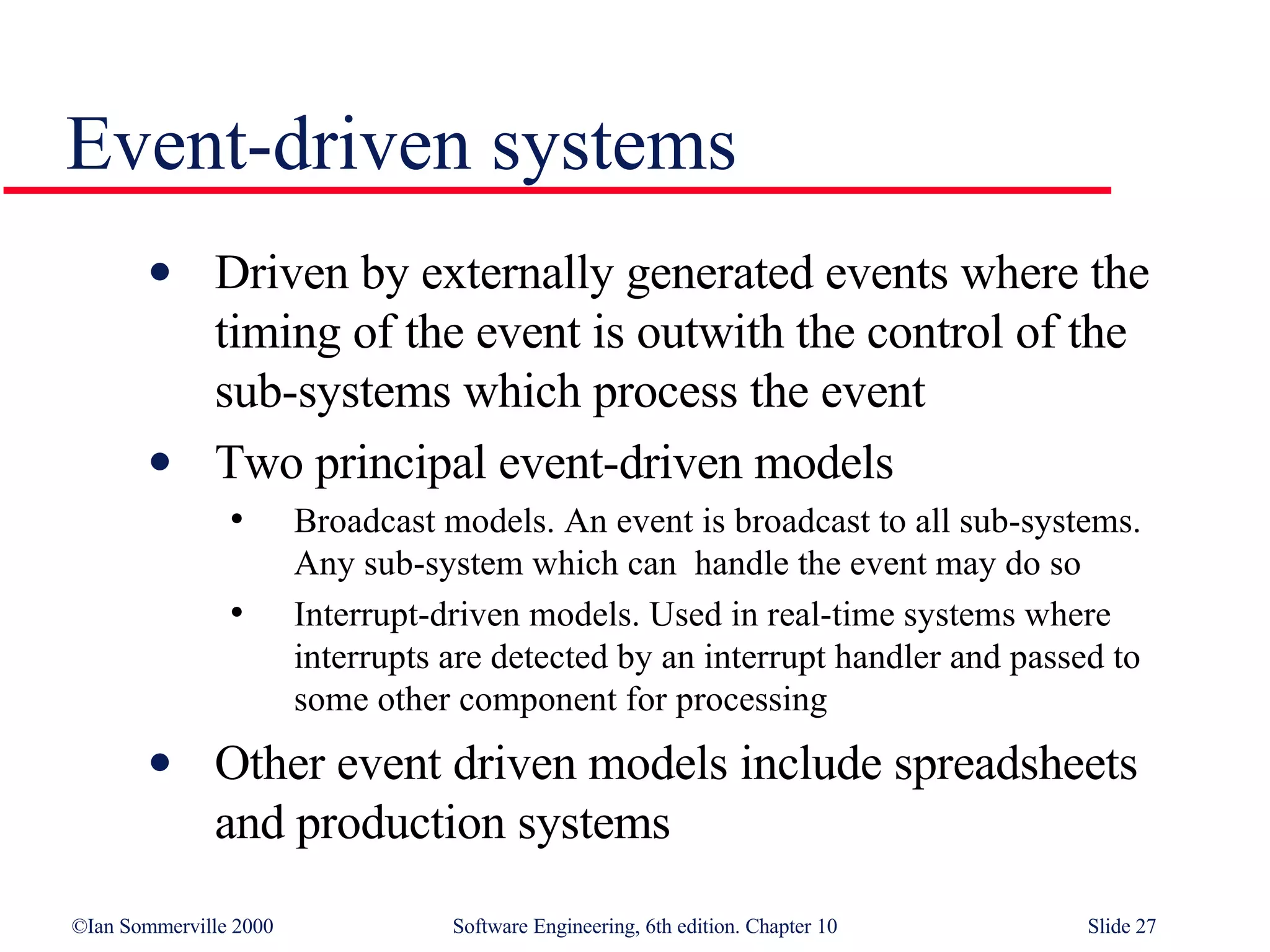 Architectural Design in Software Engineering SE10 | PPT
