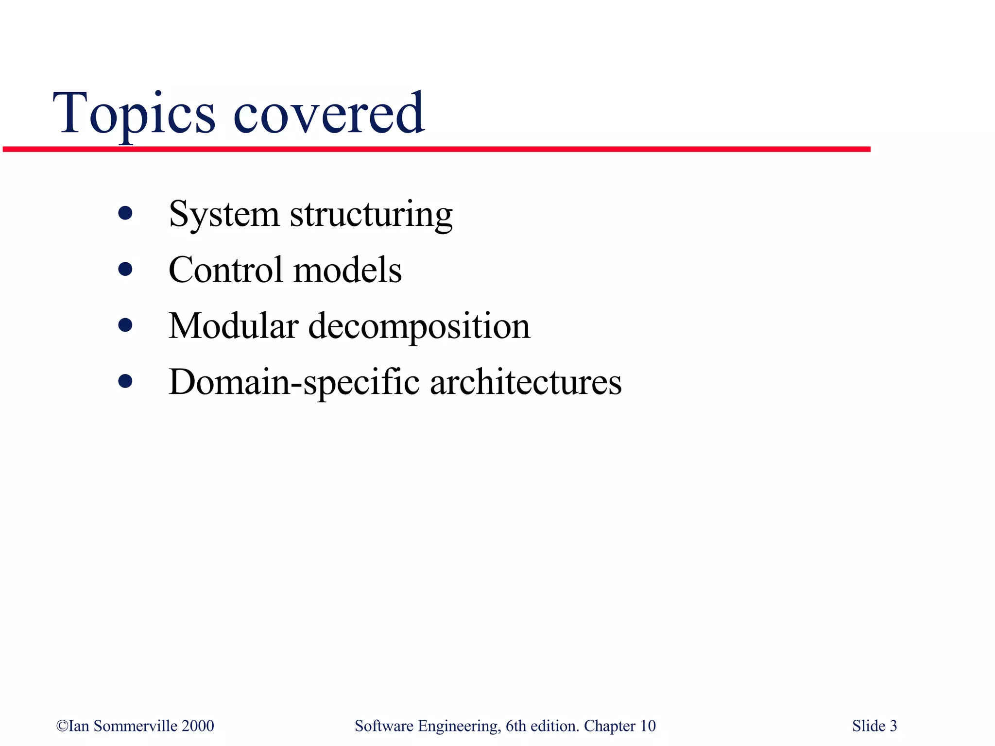 Architectural Design in Software Engineering SE10 | PPT